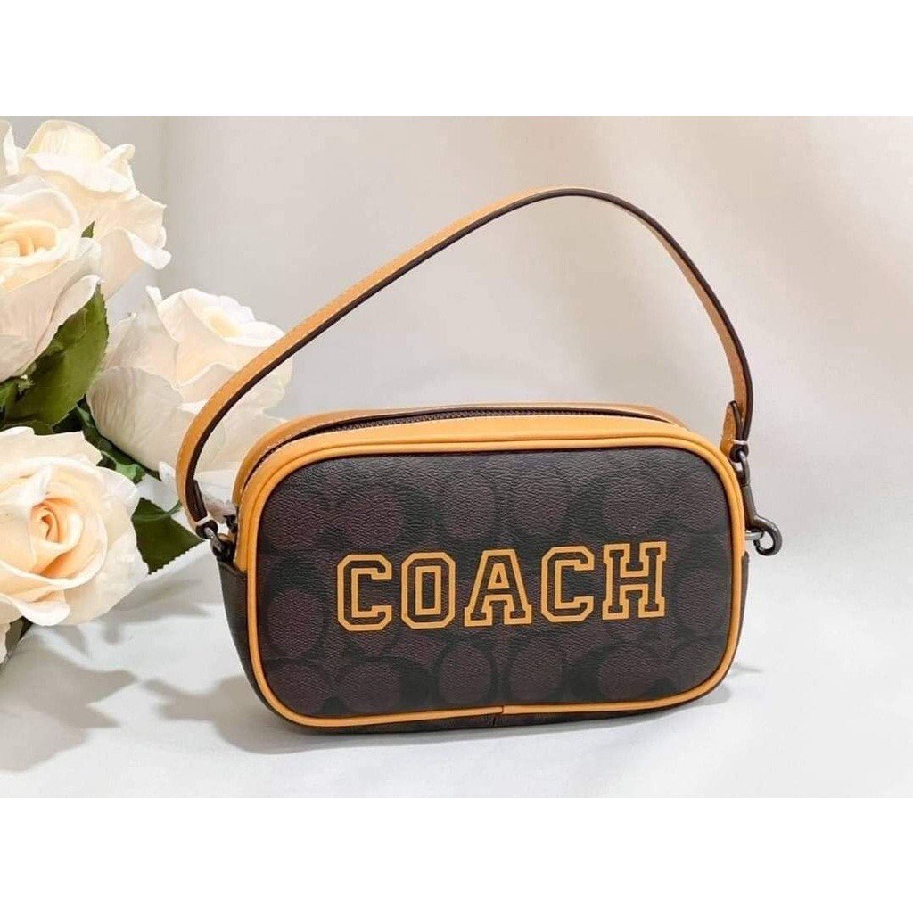 Coach Jamie Wrislet Signature Yellow, Barang Mewah, Tas & Dompet di ...
