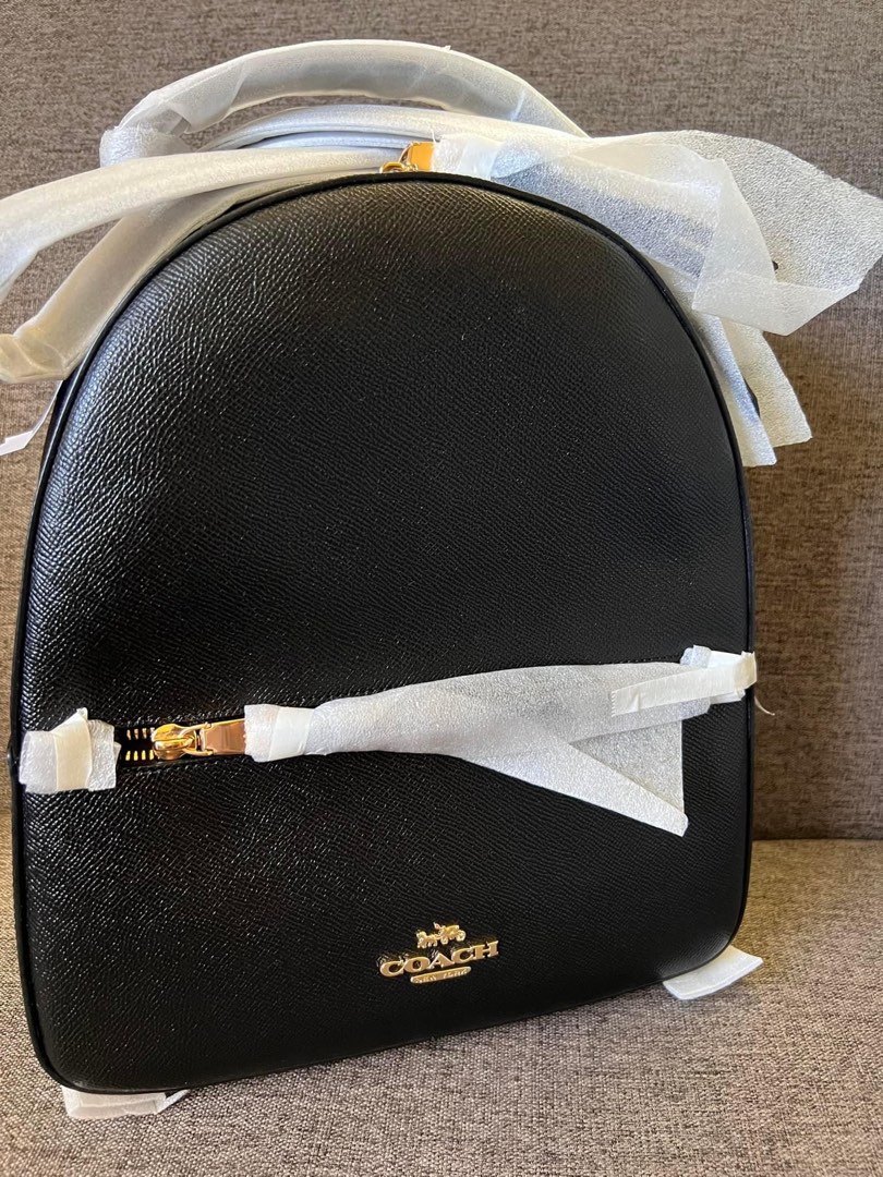 Coach Jordyn Backpack Crossgrain Leather Black, Women's Fashion, Bags ...