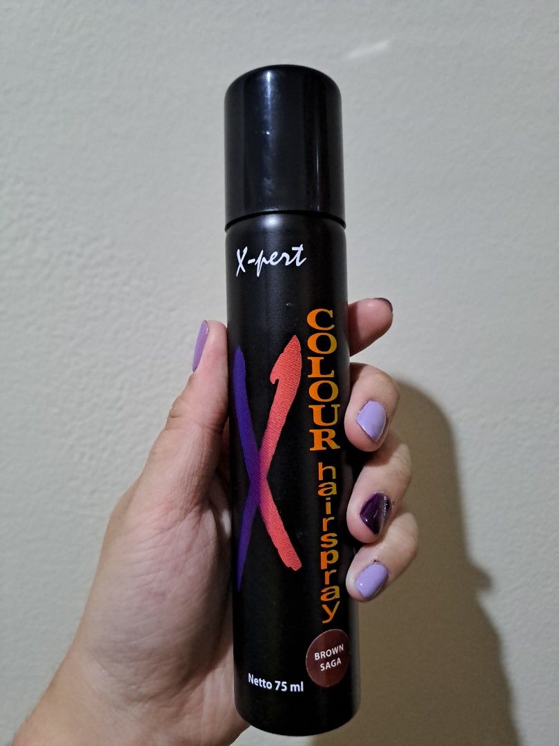 Color Hairspray Brown Saga, Kesehatan & Kecantikan, Perawatan Rambut di ...