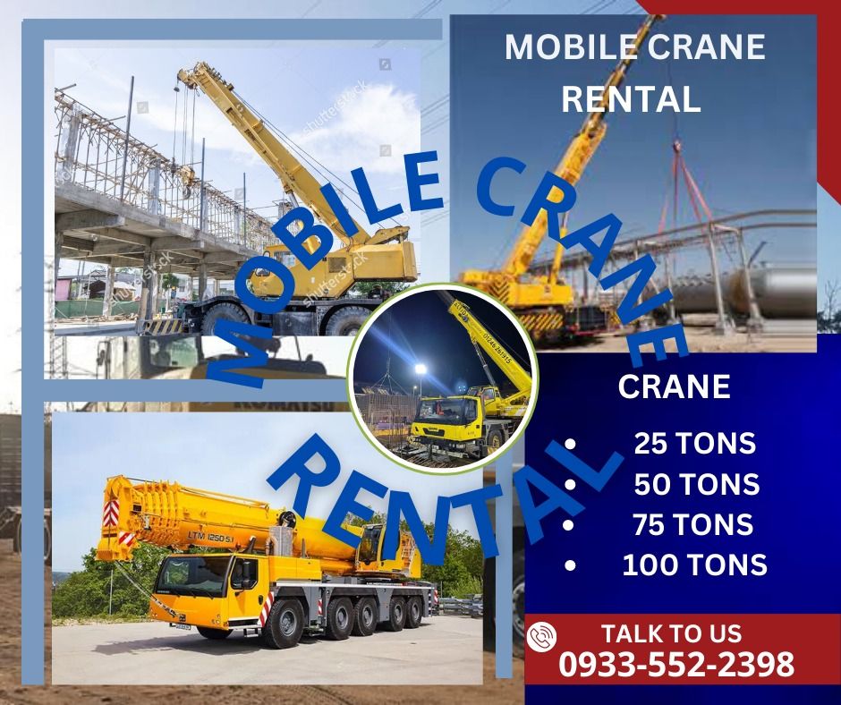 Crane for rent Crane for rental Mobile crane for rent, Commercial ...