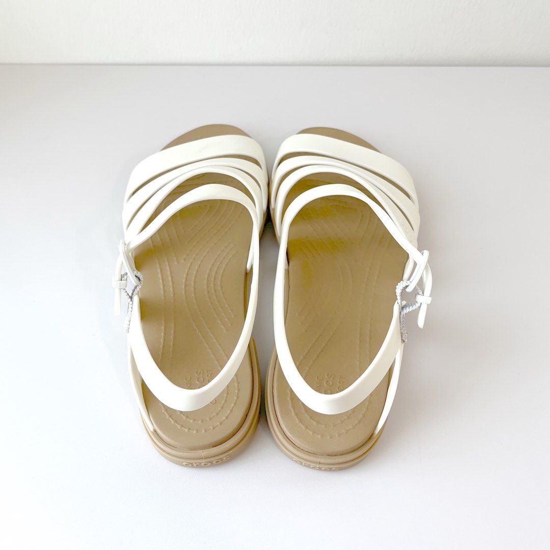 CROCS TULUM white sandal, Women's Fashion, Footwear, Sandals on Carousell