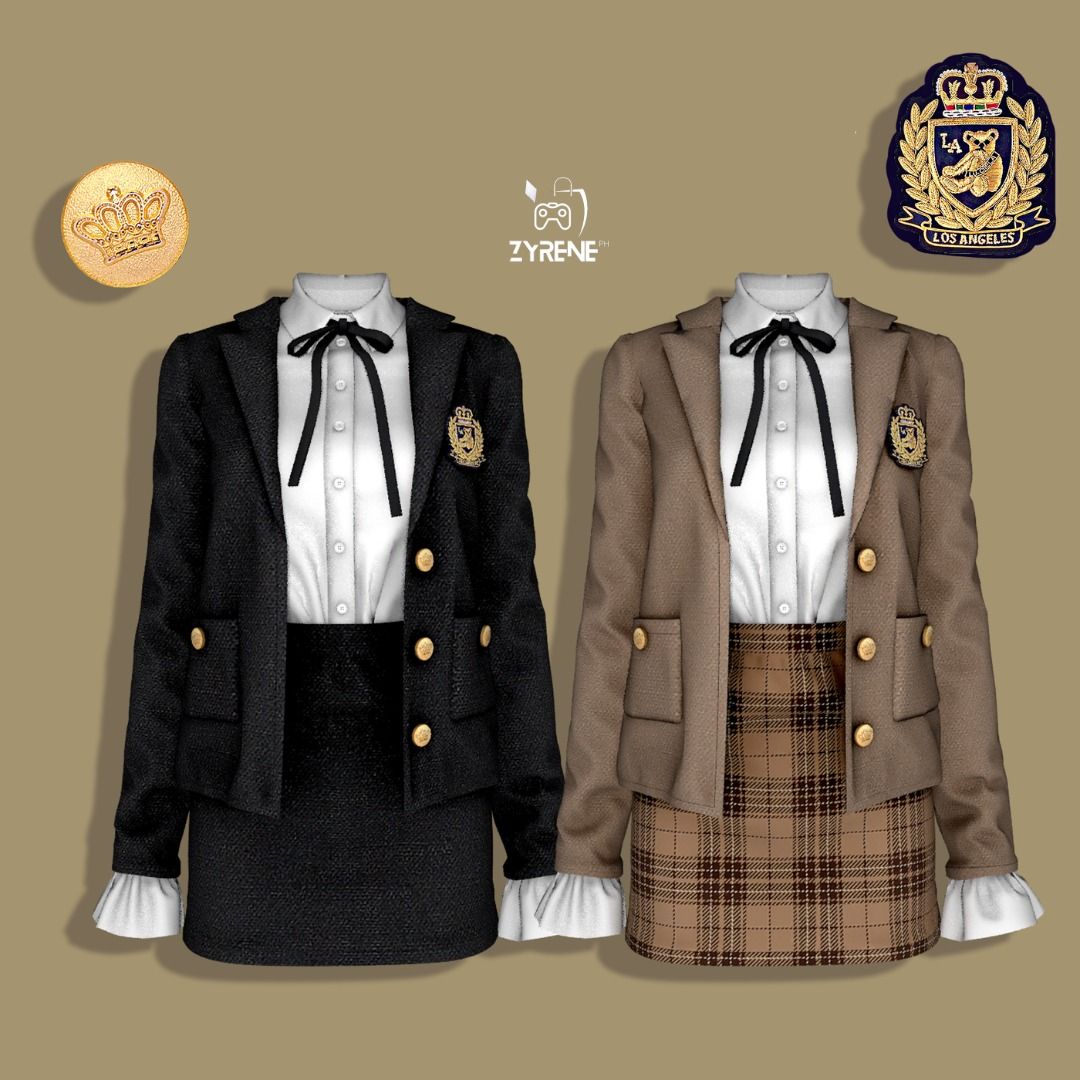 DANNA SCHOOL UNIFORM - 8 Mods, 8 Outfits (with Different Colors) | The ...