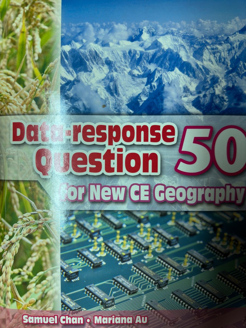 Data-response Question 50 for New CE Geography, 興趣及遊戲, 書本 & 文具, 補充練習 ...