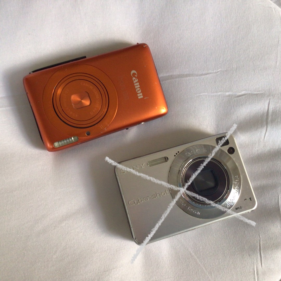 DEFECTIVE/FOR PARTS Sony Cyber-shot DSC-W130 and Canon Ixus 130 Digicam ...