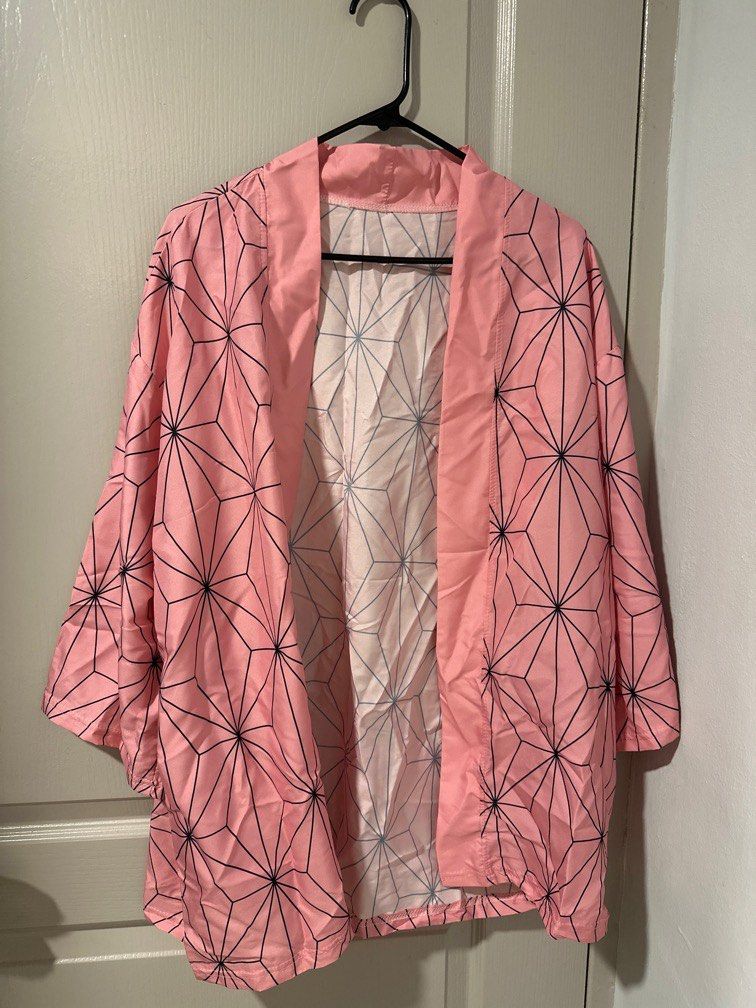 Demon Slayer Nezuko pink Japanese jacket, Women's Fashion, Coats ...