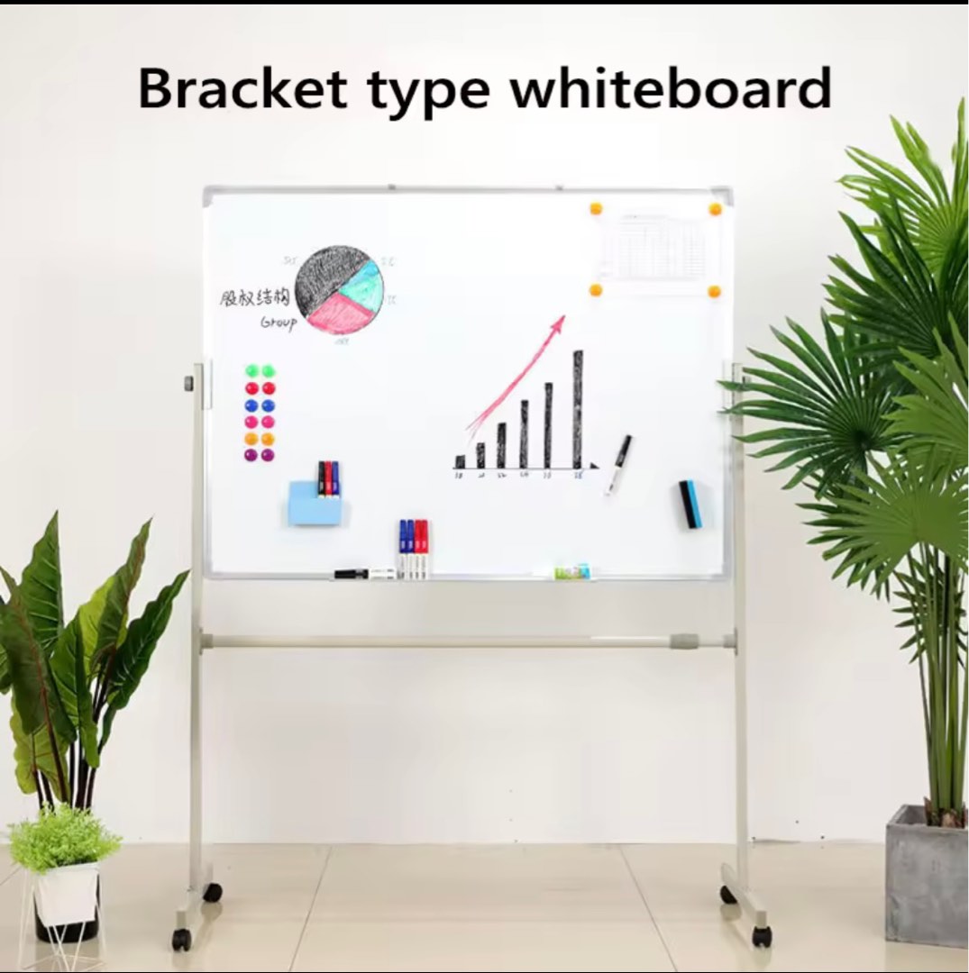 Double sided whiteboard with stand, Furniture & Home Living, Office ...