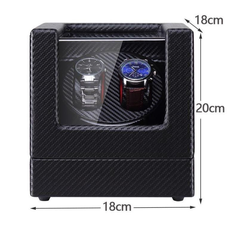 Double Watch Winders With Blue LED Light,Automatic Watches Box, Watch ...