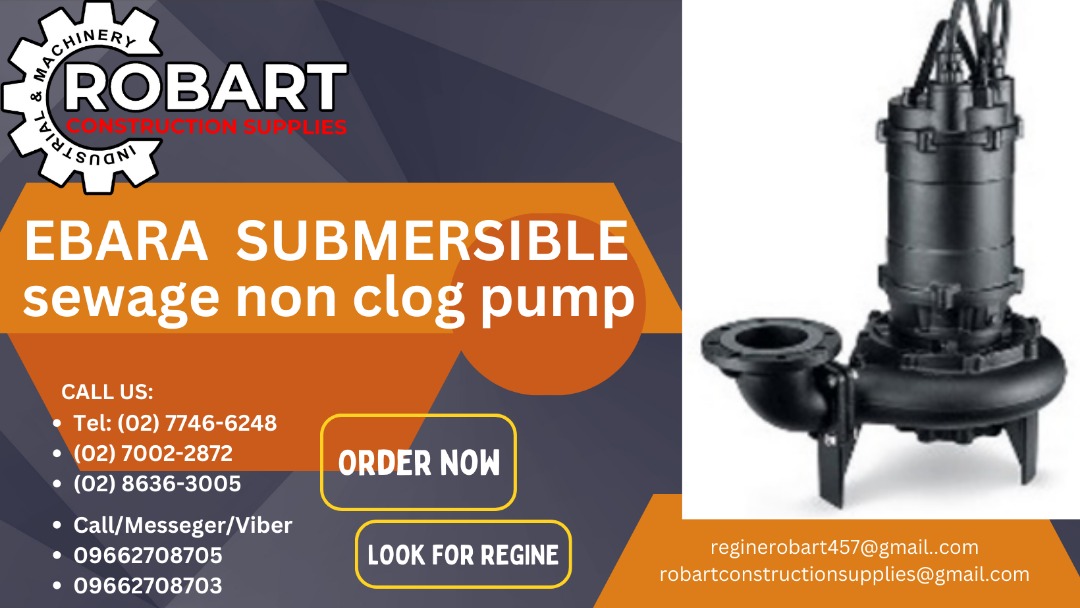EBARA SUBMERSIBLE sewage non clog pump, Commercial & Industrial ...