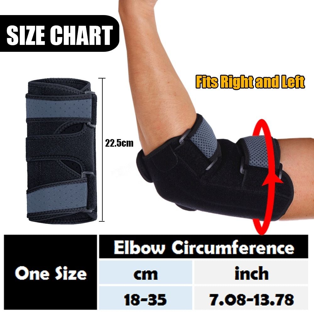 Elbow Brace Support Splint *2 Removable Metal Plate*, Health ...