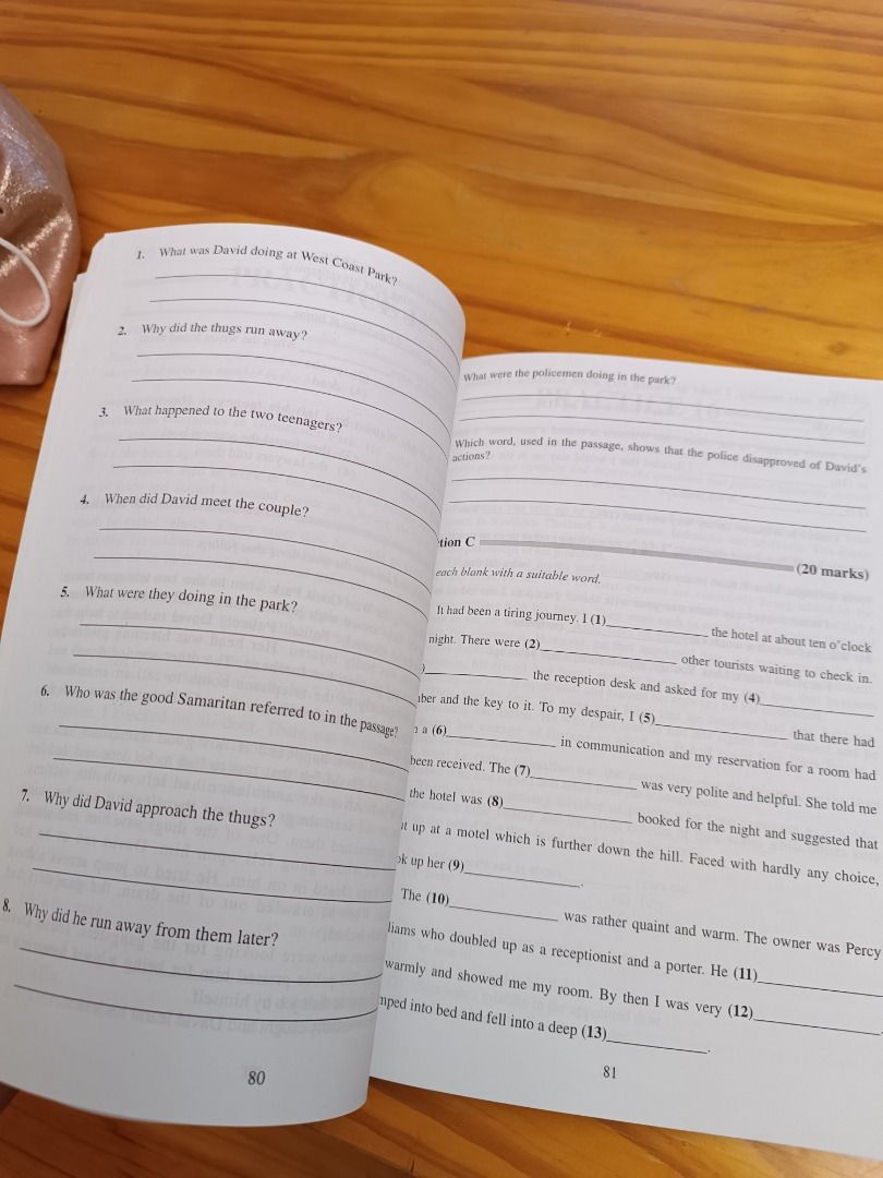 English Comprehension & Close Passages, P6, 興趣及遊戲, 書本 & 文具, 書本及雜誌 - 補充 ...