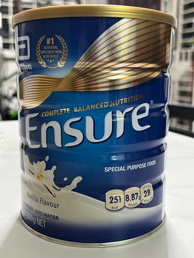 Ensure 850g Vanilla, Health & Nutrition, Health Supplements, Health ...