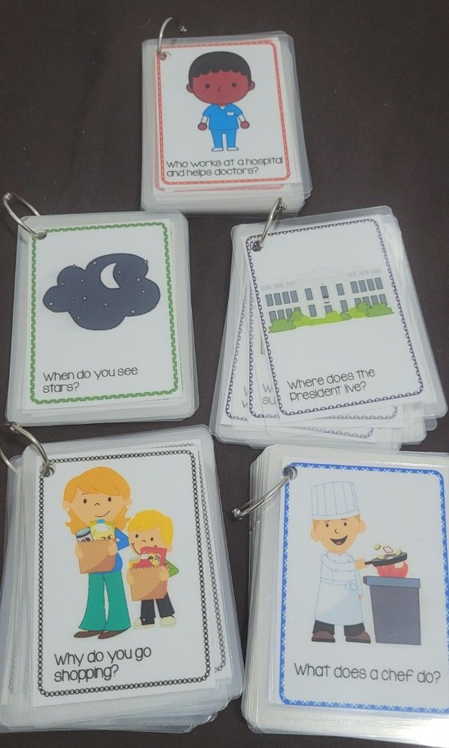 Flashcard (what, why, when, where and who), Hobbies & Toys, Books ...