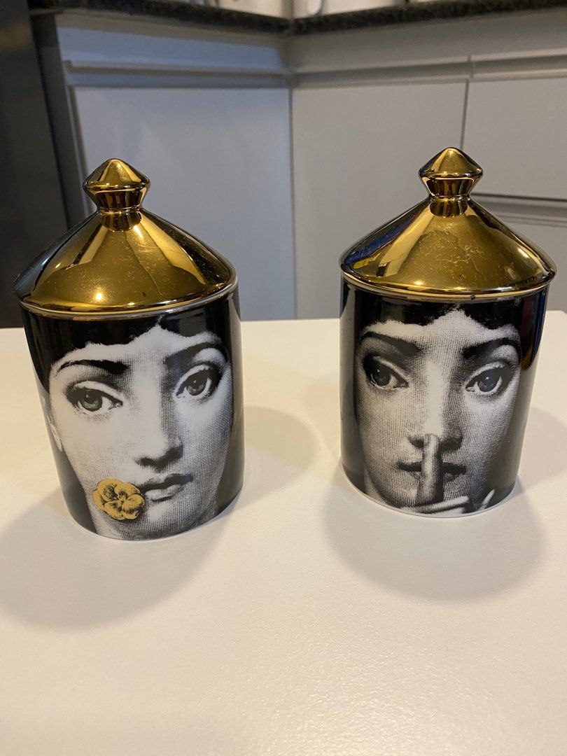 Fornasetti Design Ceramic Storage Box/Jar, Furniture & Home Living ...