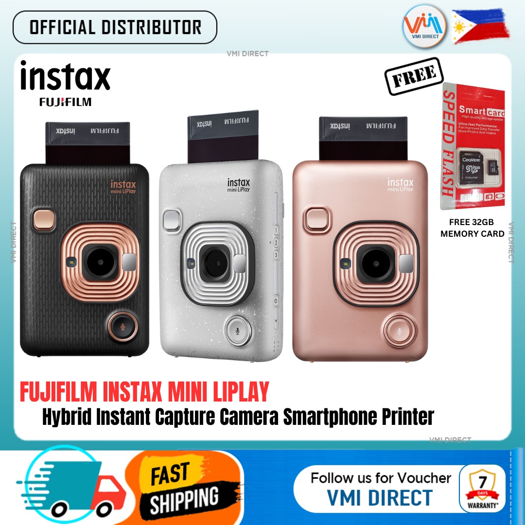 FUJIFILM INSTAX Mini LiPlay Hybrid Instant Capture Camera Smartphone ...