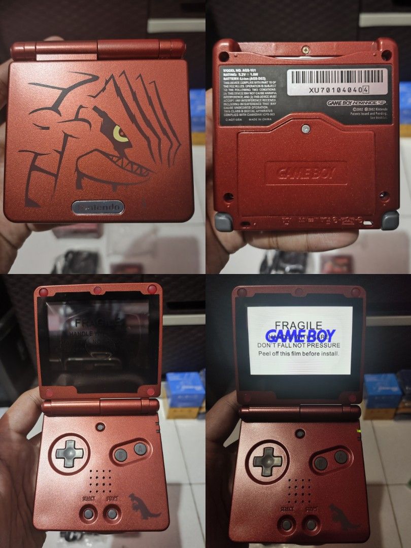 GBA SP Gameboy Advance SP IPS Version with Free Games (Please Read ...