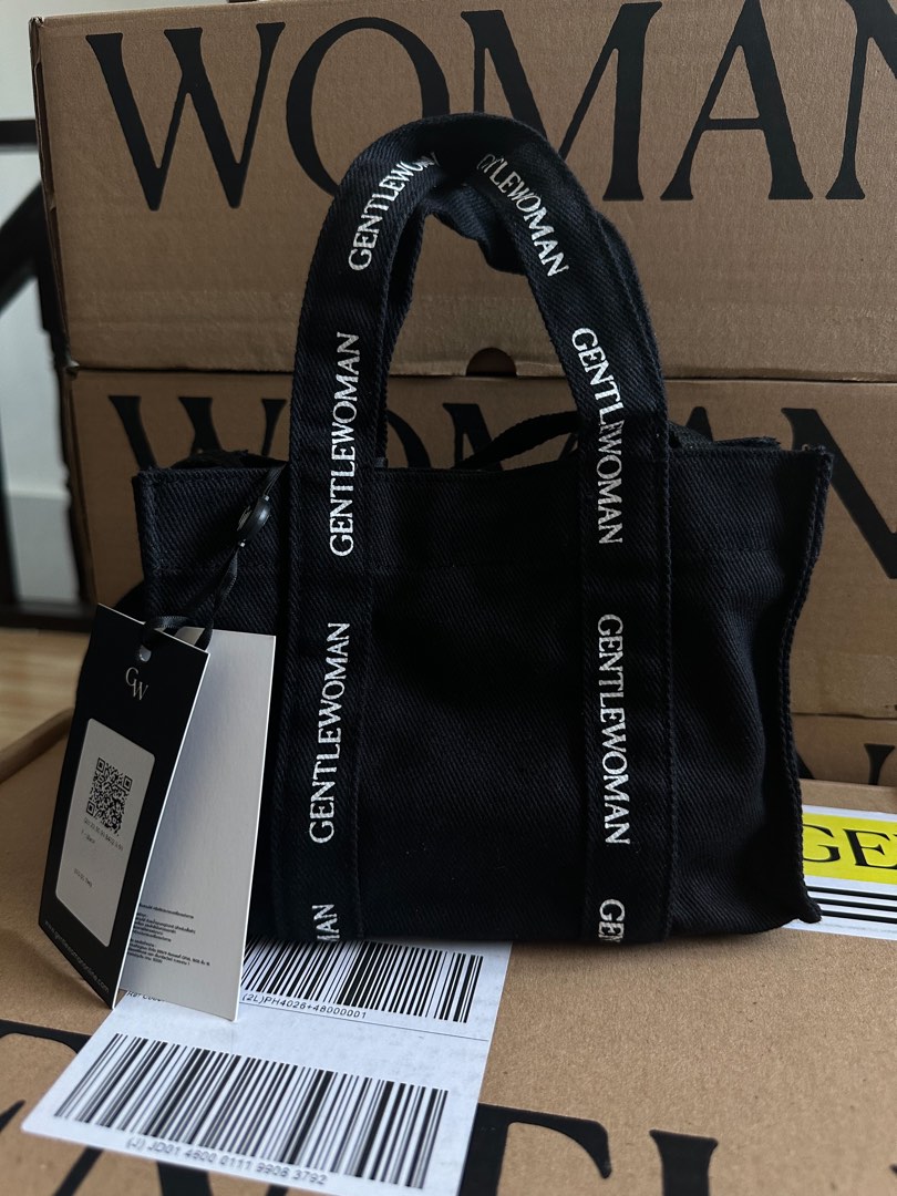 GENTLEWOMAN BLACK MICRO BOX TOTE, Women's Fashion, Bags & Wallets ...