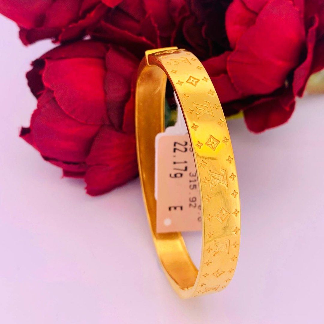 GOLD 916 BANGLE LV & ROPE, Men's Fashion, Watches & Accessories ...