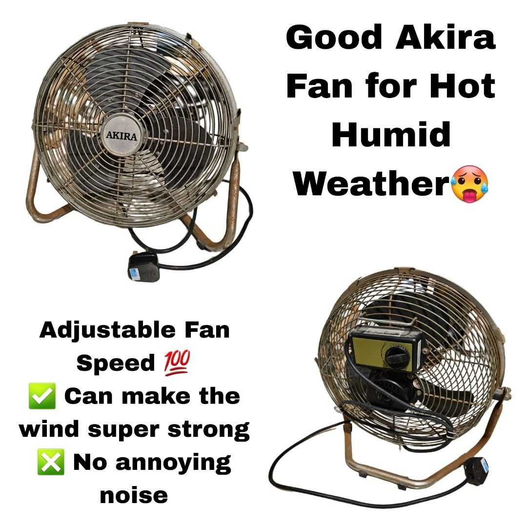 Good AKIRA Windy Fan for Hot Weather Adjustable Wind Speed, Furniture ...