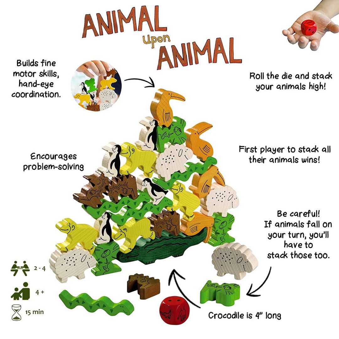 HABA Animal Upon Animal Stacking Game, Hobbies & Toys, Toys & Games on ...