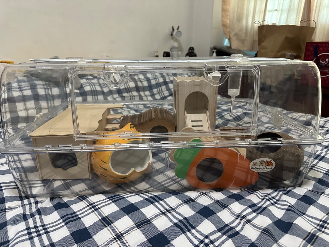 Hamster Acrylic Cage, Pet Supplies, Homes & Other Pet Accessories on ...