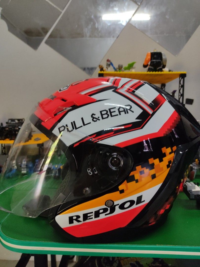 Helmet MHR Repsol, Motorbikes on Carousell