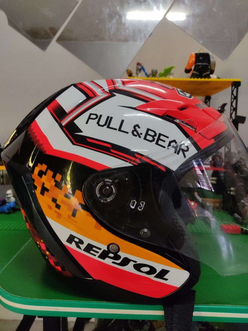 Helmet MHR Repsol, Motorbikes on Carousell