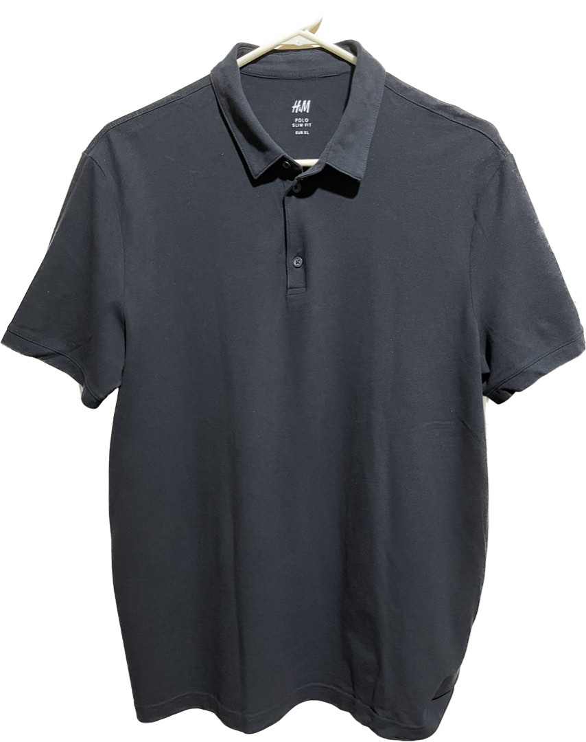 H&M Polo Shirt - Black, Men's Fashion, Tops & Sets, Tshirts & Polo ...