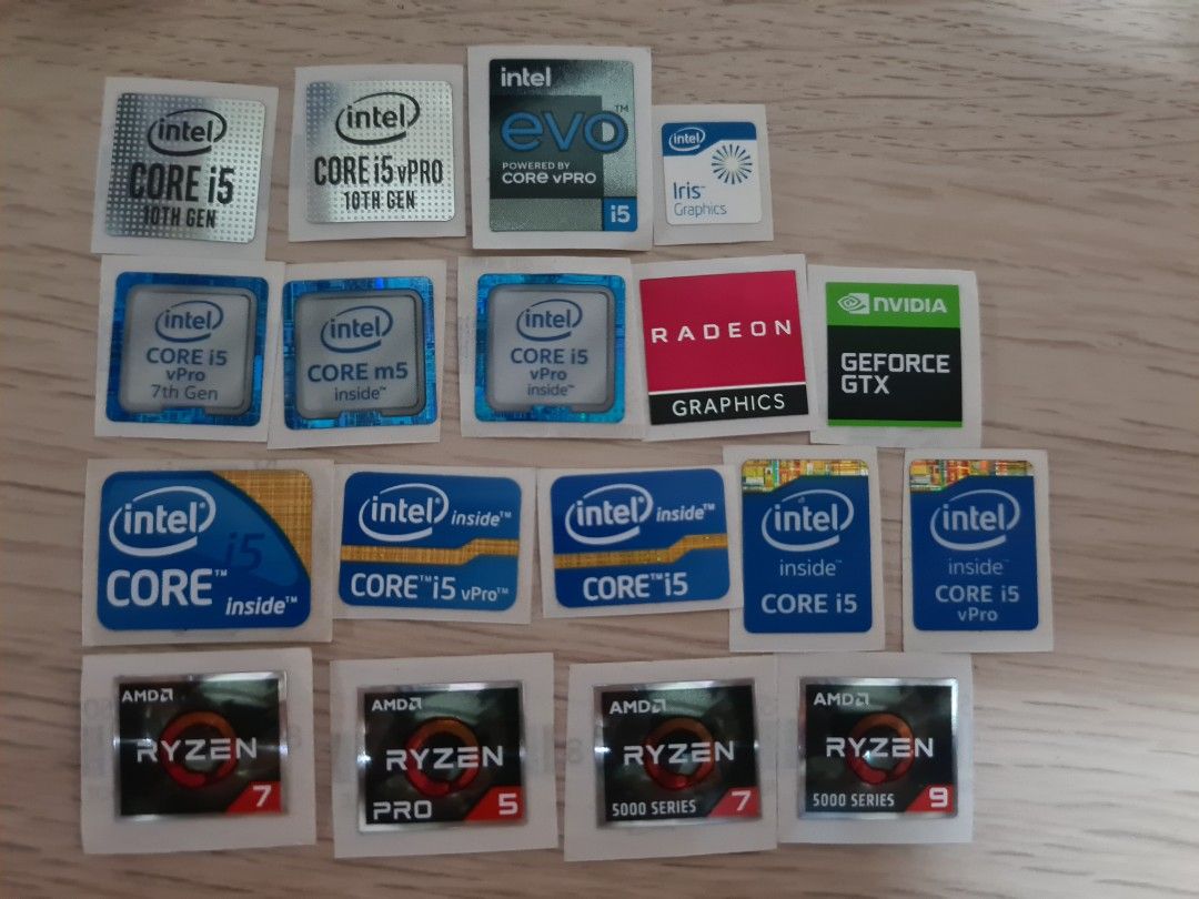 Intel core i5 computer laptop stickers, Computers & Tech, Parts ...