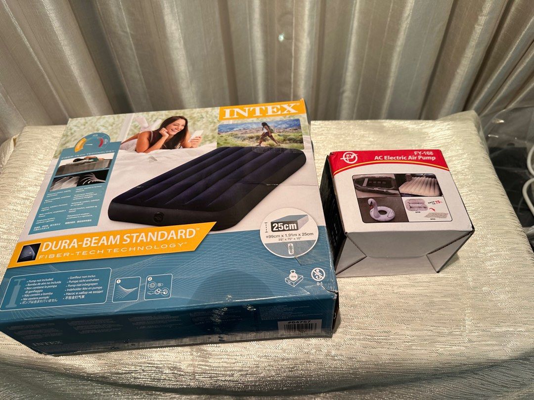 Intex brand air mattress with pump., Furniture & Home Living, Furniture ...