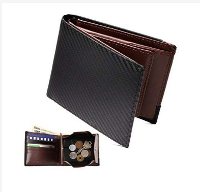 Japanese Genuine Leather Wallet for Men | Carbon Fibre Wallet | Bifold ...