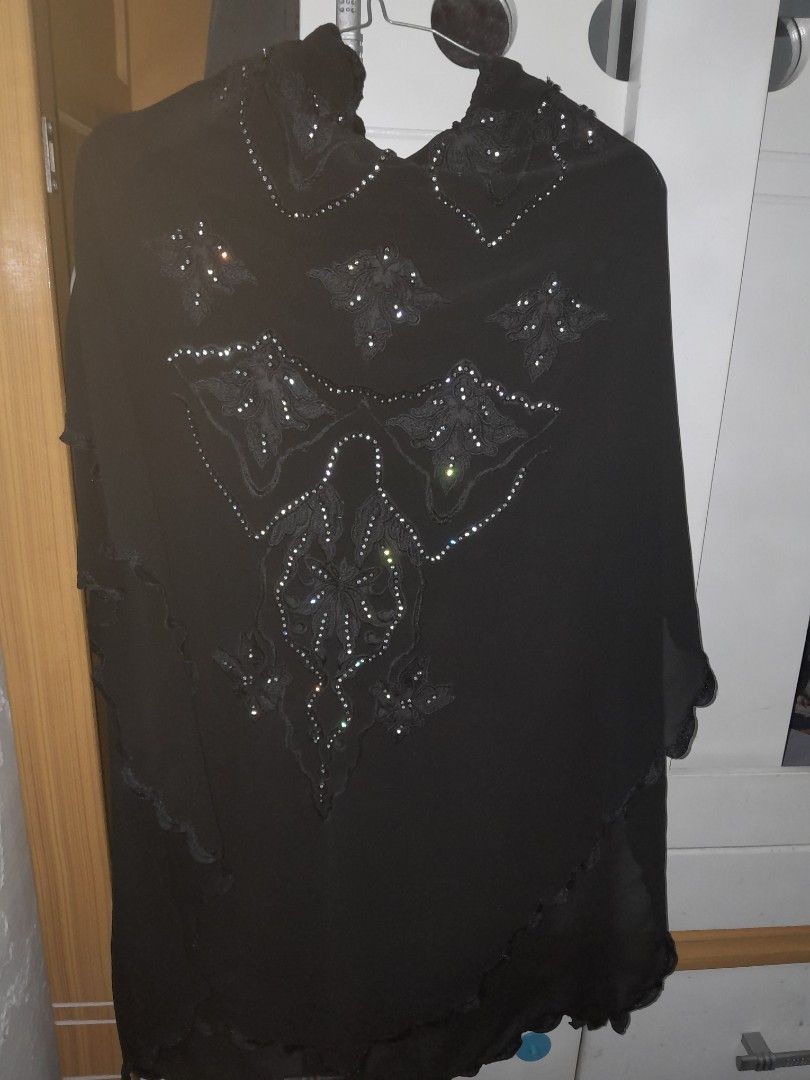 Khimar mewah model melayu, khimar pesta, khimar wisuda, khimar sultan ...