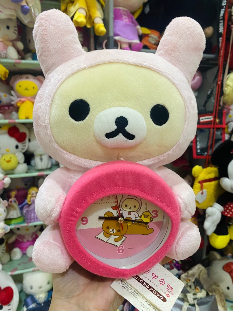 Korilakkuma Cute Plush Clock original tag, Hobbies & Toys, Toys & Games ...