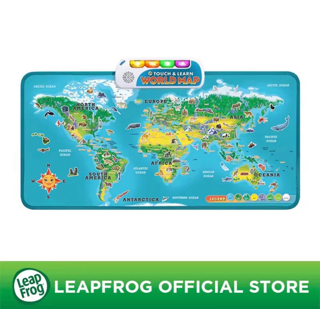 Leap Frog Touch & Learn World Map, Hobbies & Toys, Toys & Games on ...