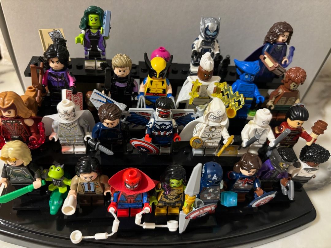 LEGO 71031及71039 Minifigures Marvel series 1&2 (全套24隻連盒), 興趣及遊戲, 玩具 ...