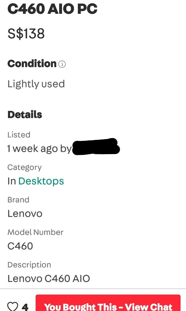 Lenovo C460 AIO PC, Computers & Tech, Desktops on Carousell