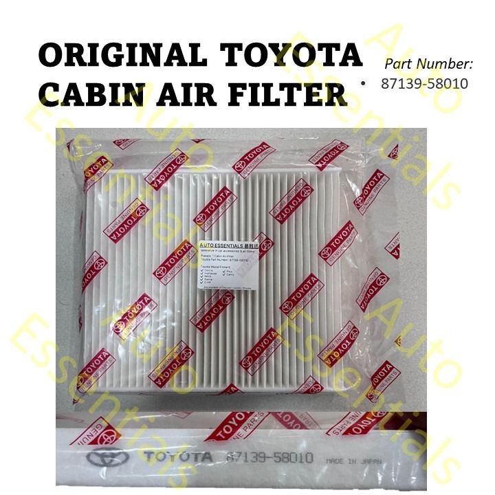 (Local SG Stock) Original Toyota 87139-58010 White Cabin Air Aircon ...