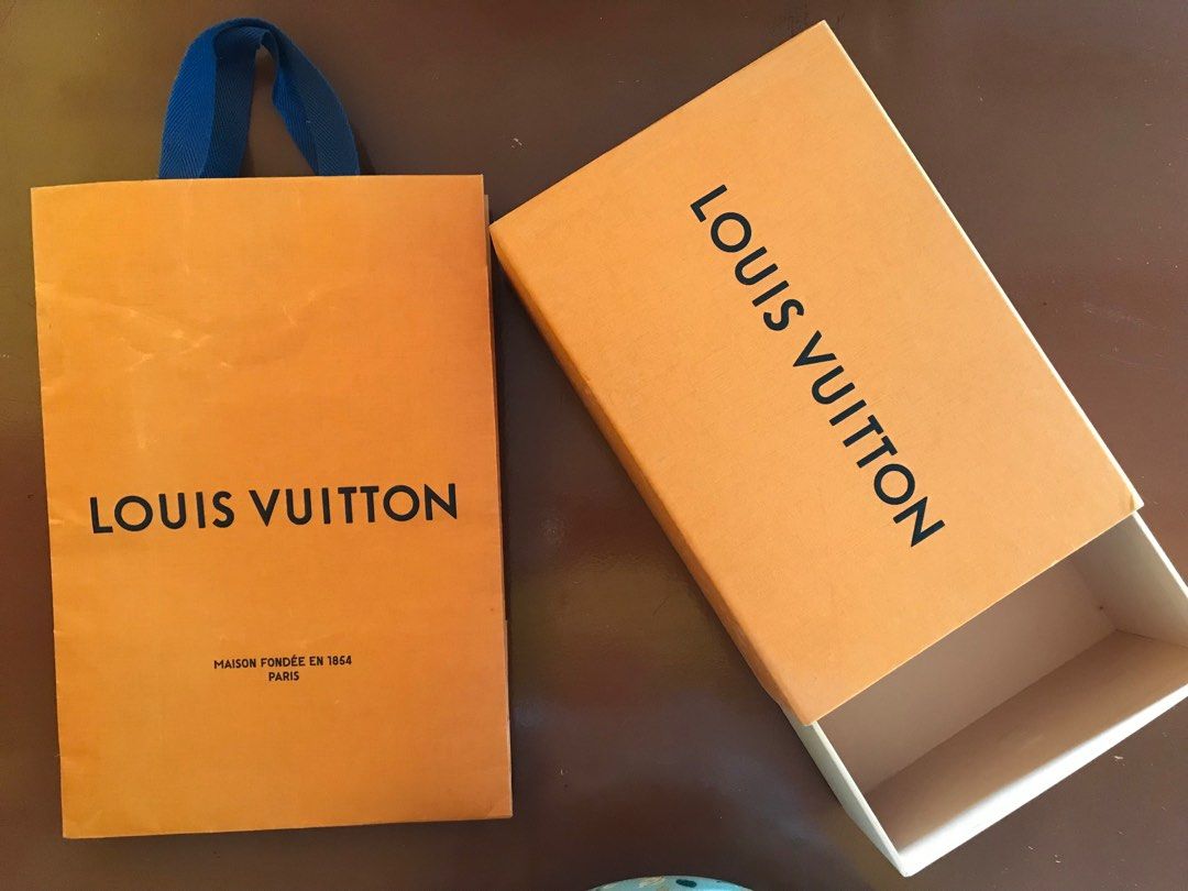 LV paperbag && box (auth), Luxury, Bags & Wallets on Carousell