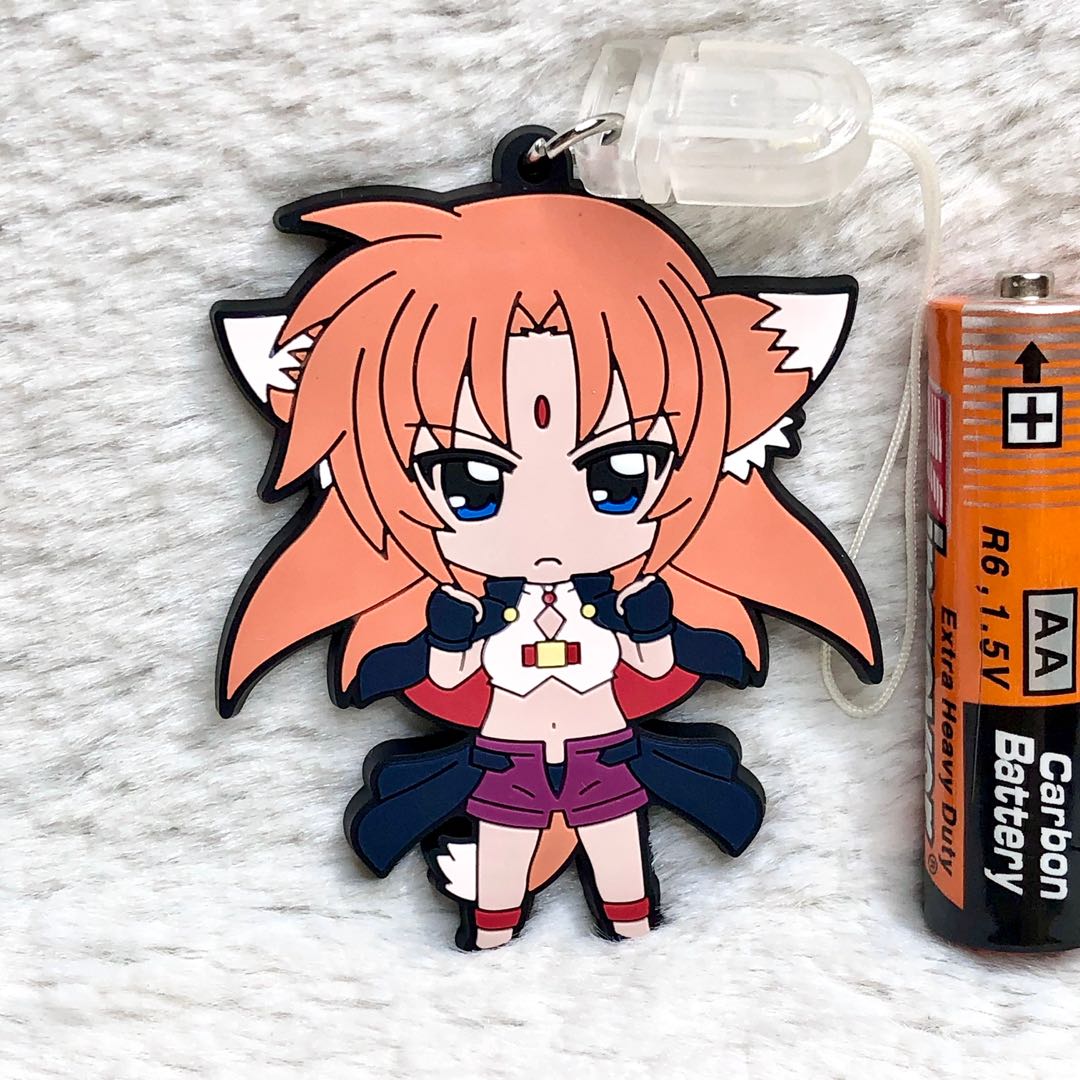 Magical Girl Lyrical Nanoha Alf Rubber Keychain Anime Merch Japan ...