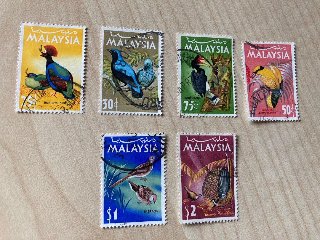 Malaysia 1965 Birds Definitive 6V stamps, Hobbies & Toys, Collectibles ...