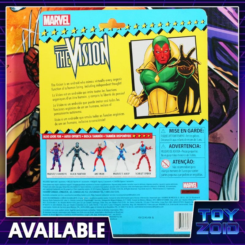 Marvel Legends Avengers Retro Collection Series Vision Vintage, Hobbies ...
