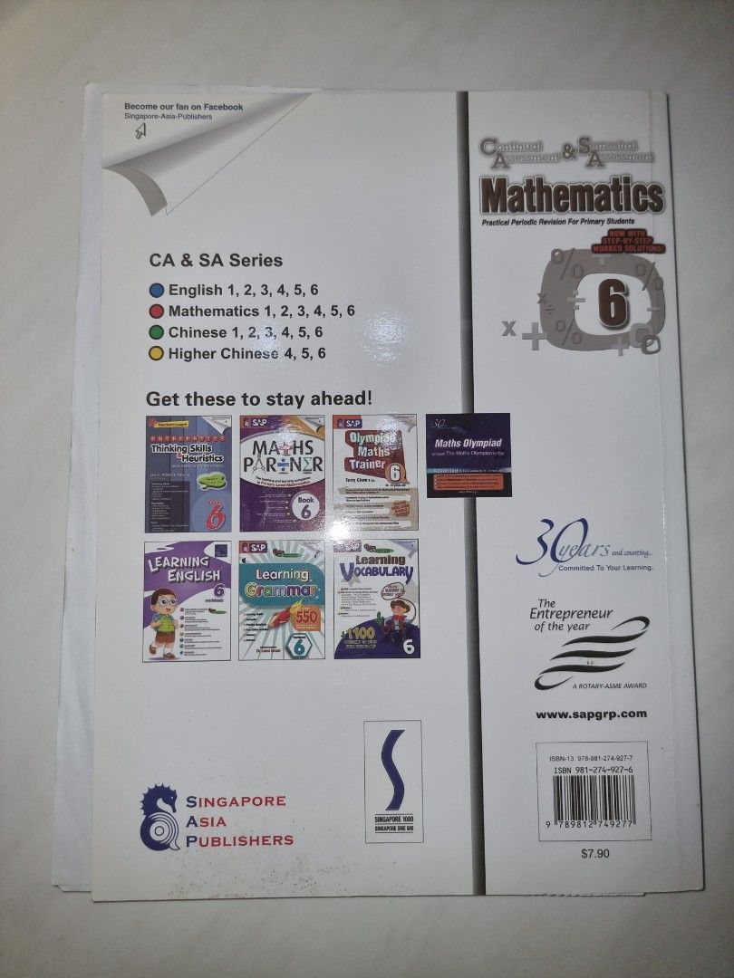 Mathematics primary 6, Hobbies & Toys, Books & Magazines, Assessment ...