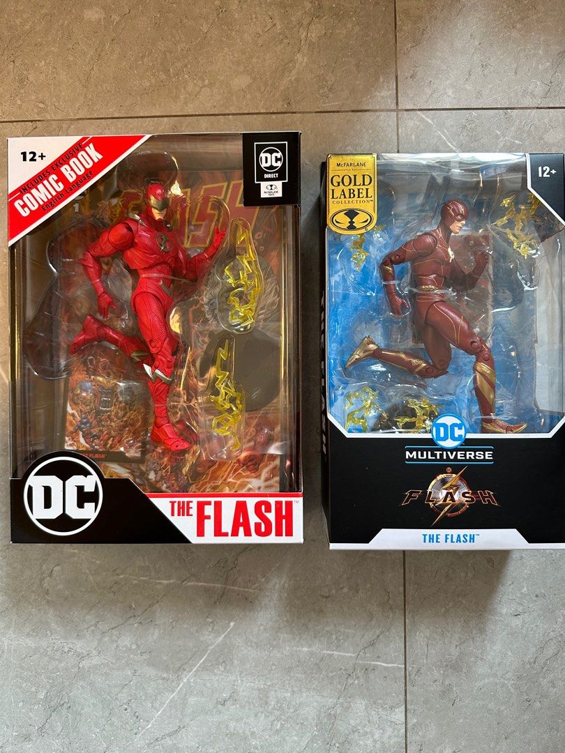 McFarlane Flash Page Puncher & Movie Flash Gold Label set, Hobbies ...