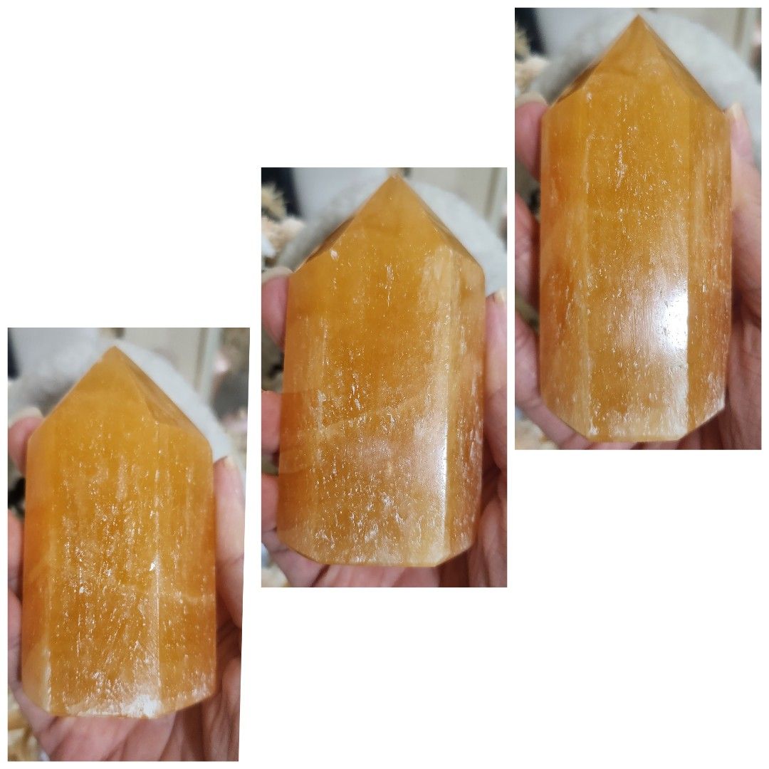 Mexican orange calcite tower, Furniture & Home Living, Home Decor ...