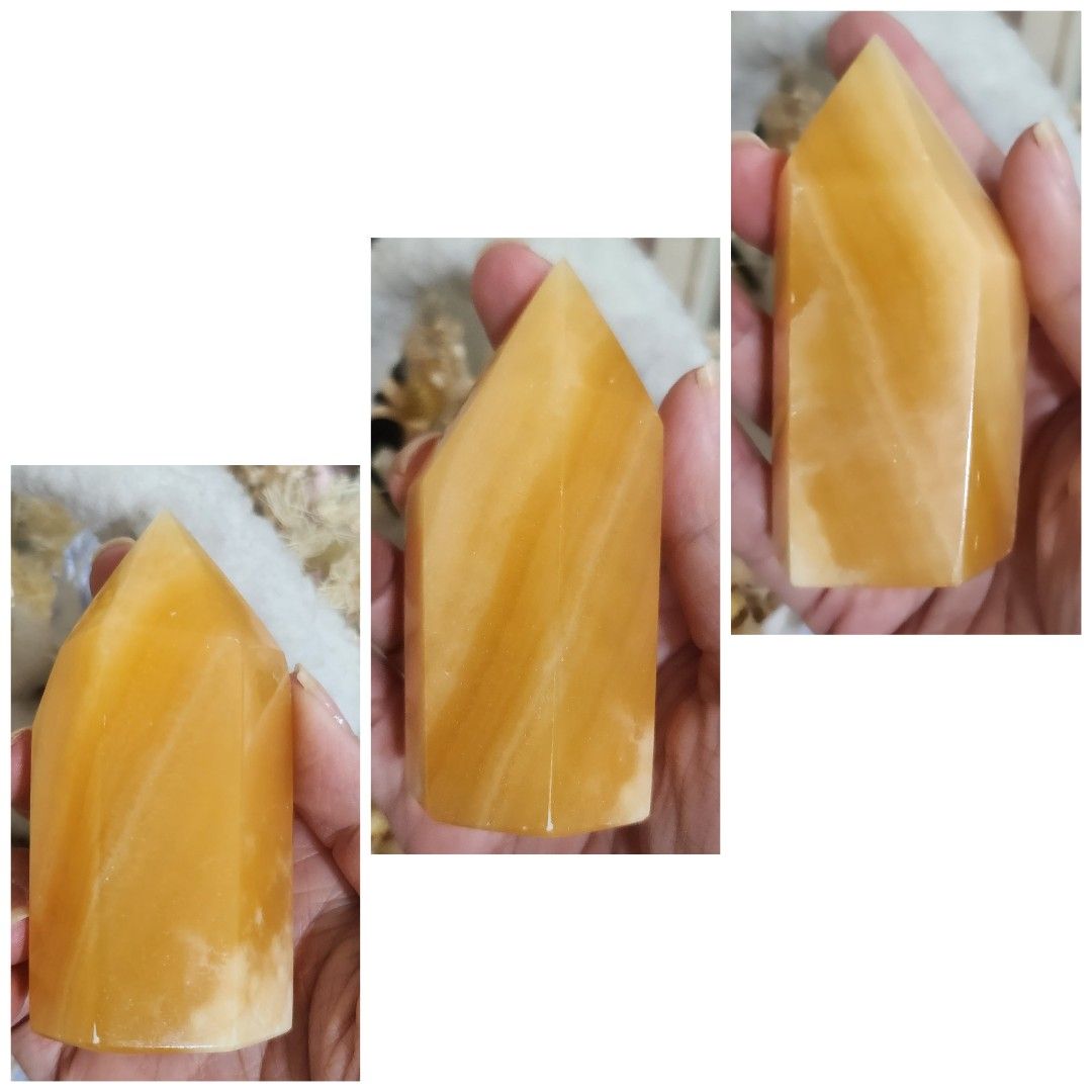 Mexican orange calcite tower, Furniture & Home Living, Home Decor ...