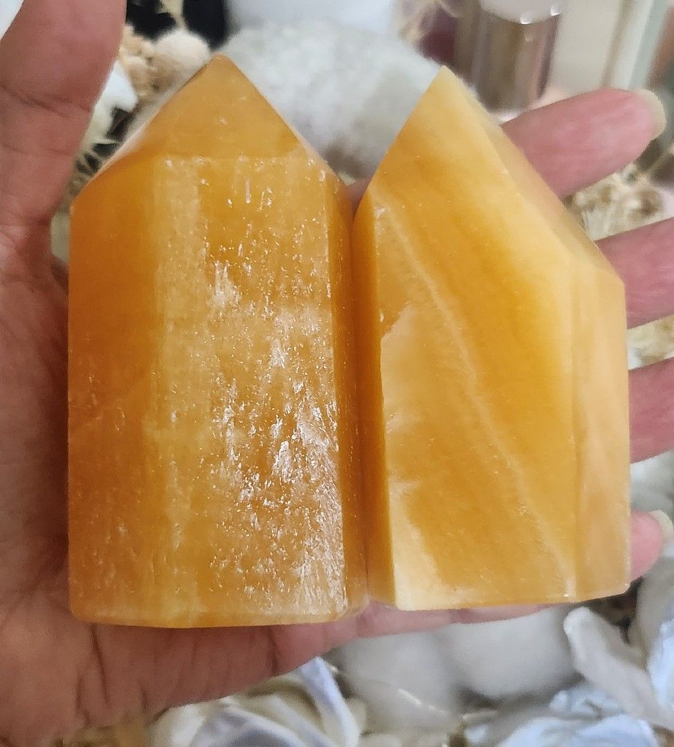 Mexican orange calcite tower, Furniture & Home Living, Home Decor ...