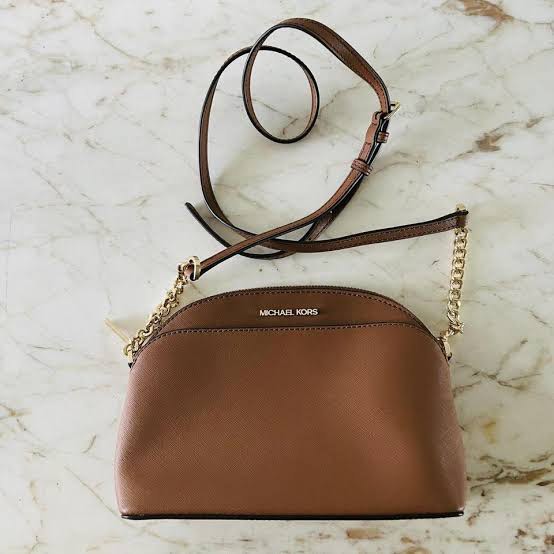 Michael Kors Dome Crossbody Bag Brown, Women's Fashion, Bags & Wallets, Cross-body Bags on Carousell