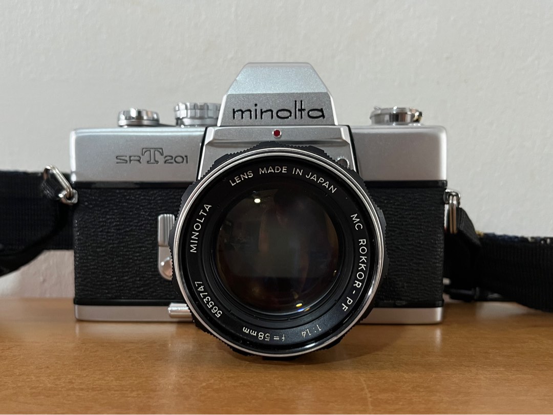 Minolta SRT 201 mechanical film camera, Photography, Cameras on Carousell