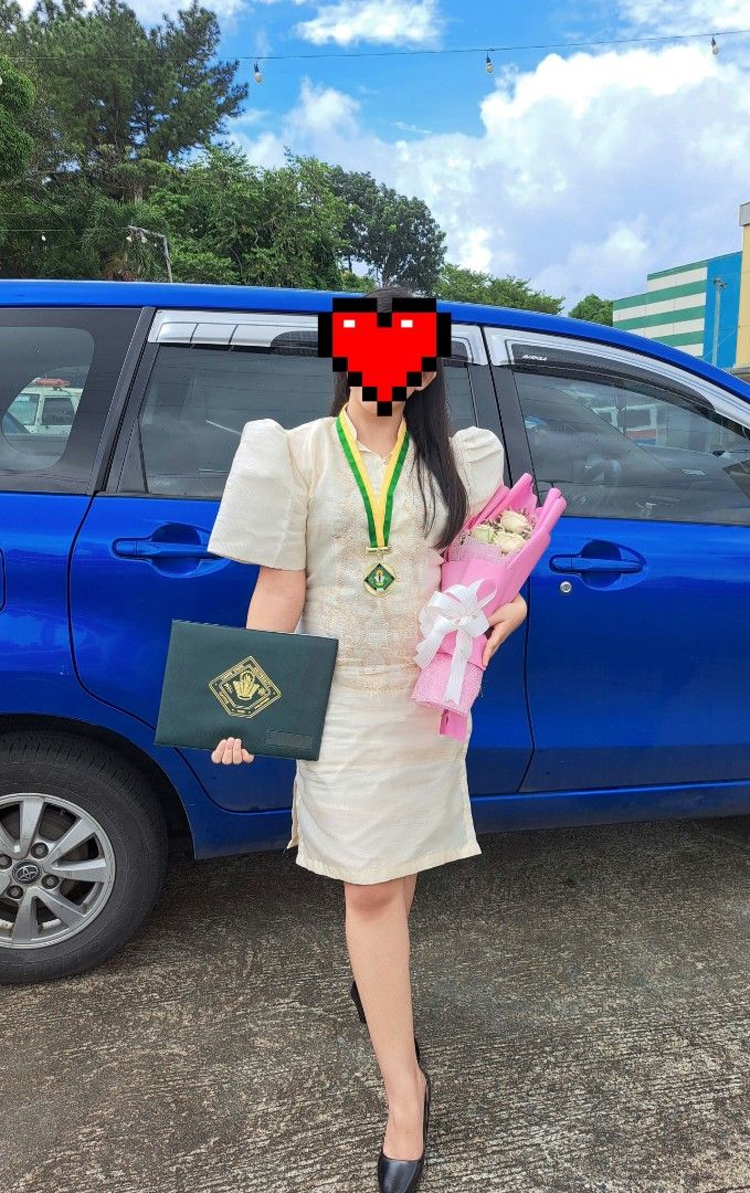 Modern Filipiniana Dress for Oath Taking or Graduation, Women's Fashion ...