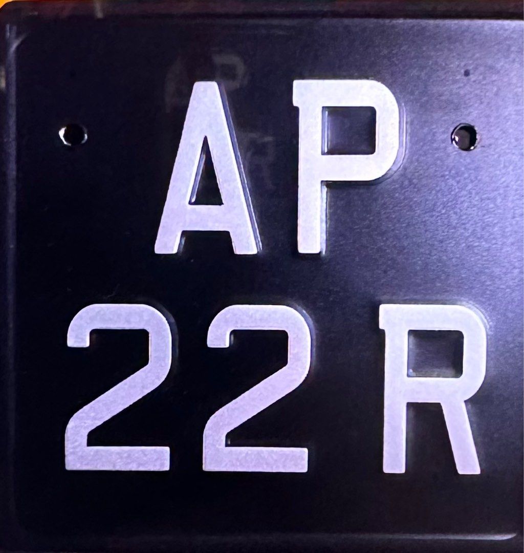 Motorcycle number plate AP22R for Sale, Motorcycles, Motorcycle ...