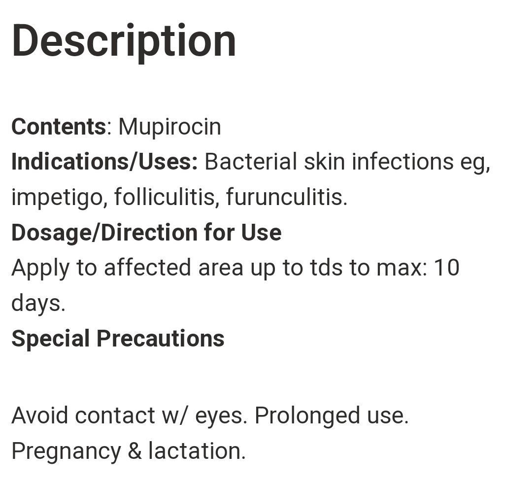 Mupider Ointment, Beauty & Personal Care, Sanitisers & Disinfectants on ...